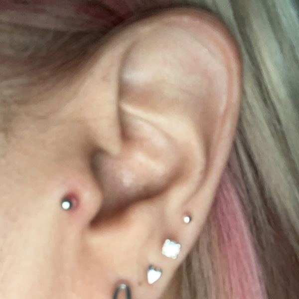 20G/18G Dot Flat Back Threadless Push Pin Labret Stud • Solid 925 ...