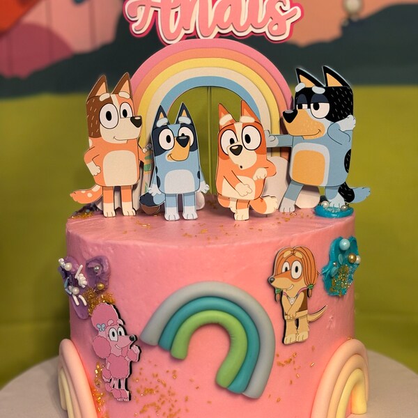 Bluey Cake Topper / Inspired Bluey / Kids Cake Topper / Bluey ...
