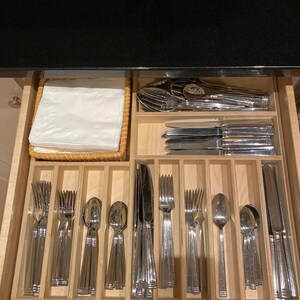 19 to 21 Inch Wide Drawer Insert, Custom Drawer Organizer, Wood Drawer ...