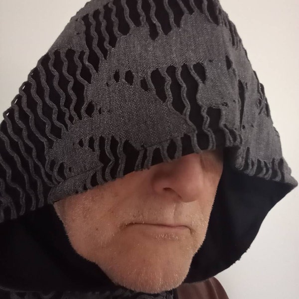 Hood Light Grey Tie Dye Light Fabric Hood Lining Hood Desert Festival ...