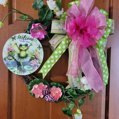 Welcome Wreath Sign, Metal Wreath Sign, Signs for Wreaths, Sunflower ...