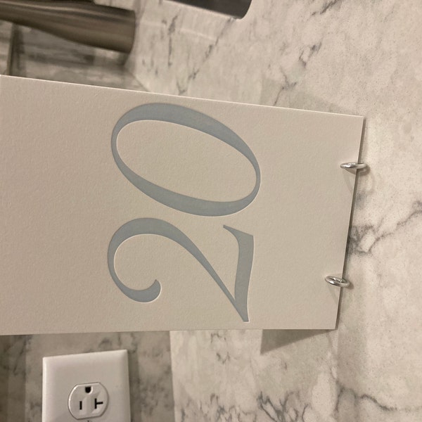 Antique Blue Letterpress Table Numbers | Set of 20 or 30 Cards - Etsy