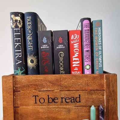 To Be Read Wooden Crate Hand Painted Wood Box Storage for Books Gifts ...