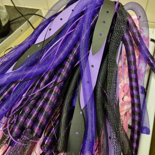 Cyberlox Dread Goth Purple Black Purpleweb Hair Falls - Etsy