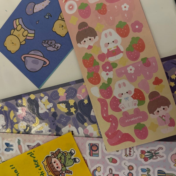 Random Sticker Sheets Grab Bag: Random Kawaii Sticker Sheet Grab Bag ...