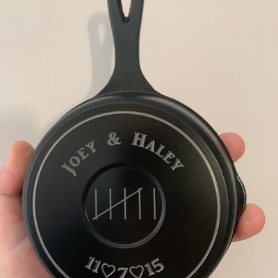 5 Inch Engraved Cast Iron Skillet Custom Anniversary, Decorative - Etsy