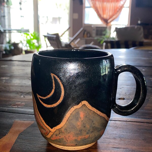 Handmade Stoneware Night Court Mug - Etsy