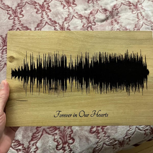 Soundwave Art, Extra Large Wall Art, Voice Recording Gift on Wood - Etsy