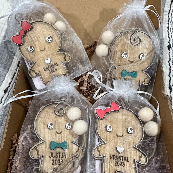 Personalized Gingerbread Cookie Christmas Ornament Custom Gingerbread ...