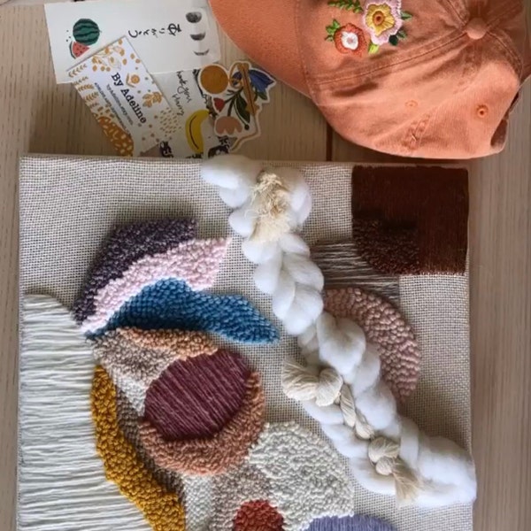 Digital Punch Needle Pattern - Bonjour - Etsy