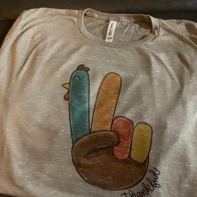 2 Files Peace Sign Turkey PNG File Thanksgiving Sublimation - Etsy