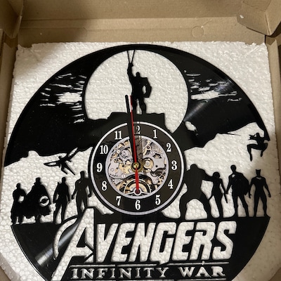 Spider-man Vinyl Record Laser Cut Wall Clock Marvels Room Decor Superhero Gifts Ideas Spider-man ...