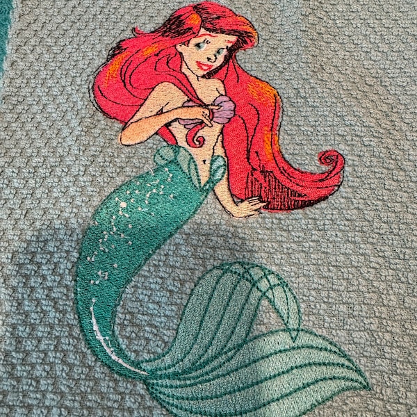 The Little Mermaid Ariel Embroidery Design, Ariel Machine Embroidery ...