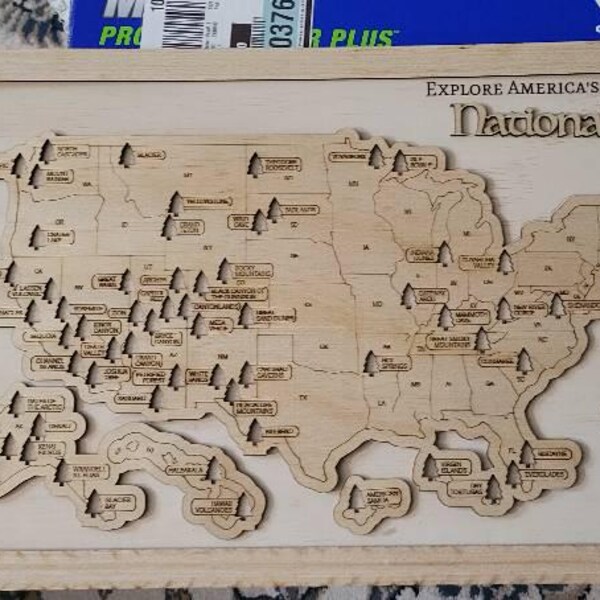 Custom USA National Parks Travel Map | Camper RV Gift | 5th Anniversary ...