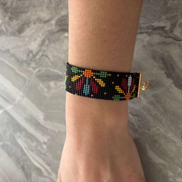 Miyuki Bead Pattern, Colorful Owl Peyote or Brick Stitch Bead Pattern ...
