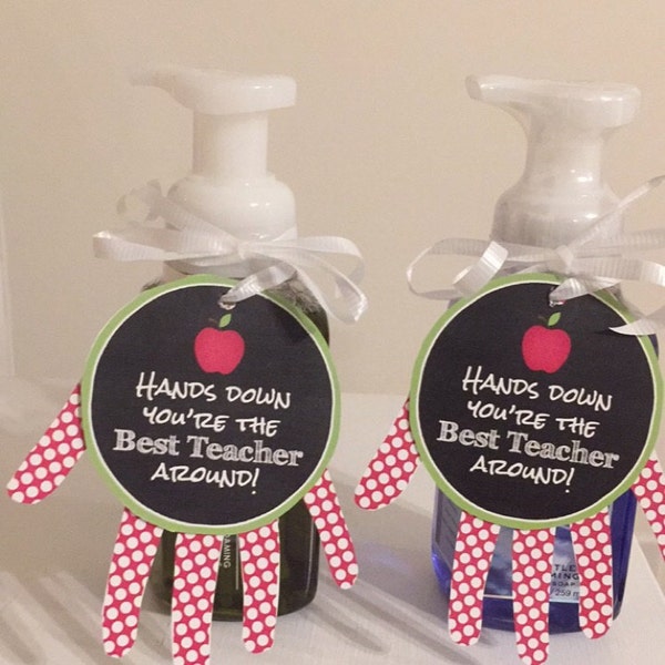 Teacher Appreciation Gift Tag Printable – Hands Down Best Teacher ...