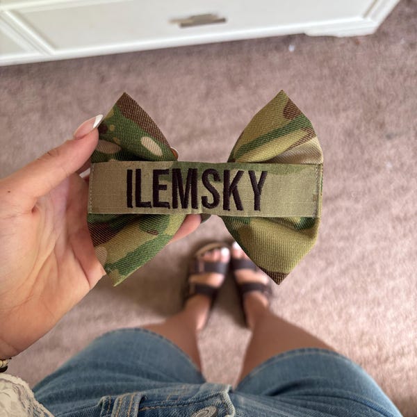 Army Name Tape Bow, Military Bow, Personalized, Air Force Bow, OCP ...
