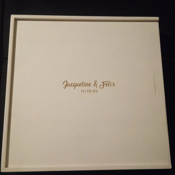 Custom Size Album Box With USB Section - Laser Engraving Included ...
