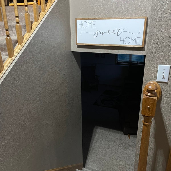 Home Sweet Home Sign | Above Couch Sign | Living Room Signs | Home ...