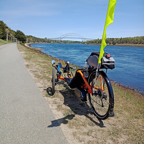 High Visibility Bike Safety Flag: Recumbent Trike, Trailer, Power Chair ...