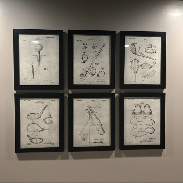 SET of 6 SCIENCE Posters, Vintage Patent Illustration, Science Art ...