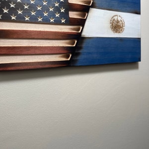 Rustic American Canadian Unity Flag Custom Made From Pine - Etsy