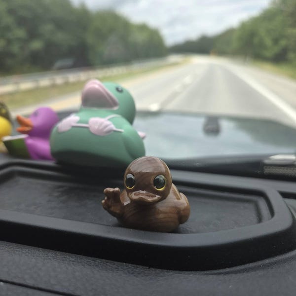 Hand Carved Wooden "rubber" Peace Ducky Jeep - Etsy