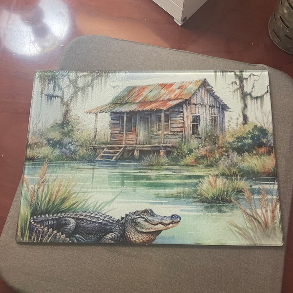 Old Shack on the Bayou Watercolor Swamp Boys Girls Clipart Wall Art ...