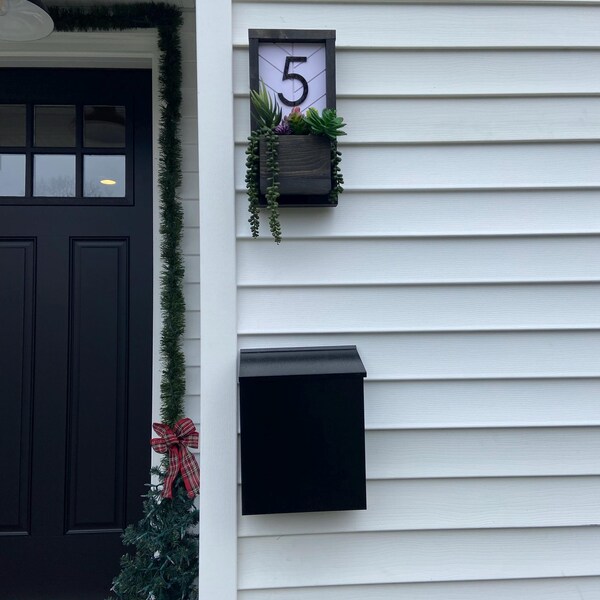 Chesapeake Custom Vertical Address Sign - Modern Address Plaque With ...