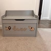 Personalised Toy Box - Soft Grey - Etsy UK