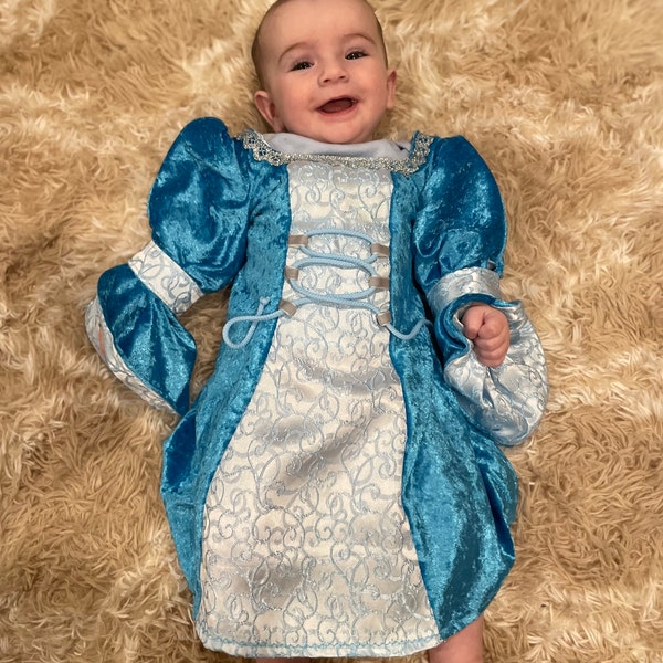Baby Girls Medieval Dress, Renaissance Gown, Custom Made From 6 - 24 ...