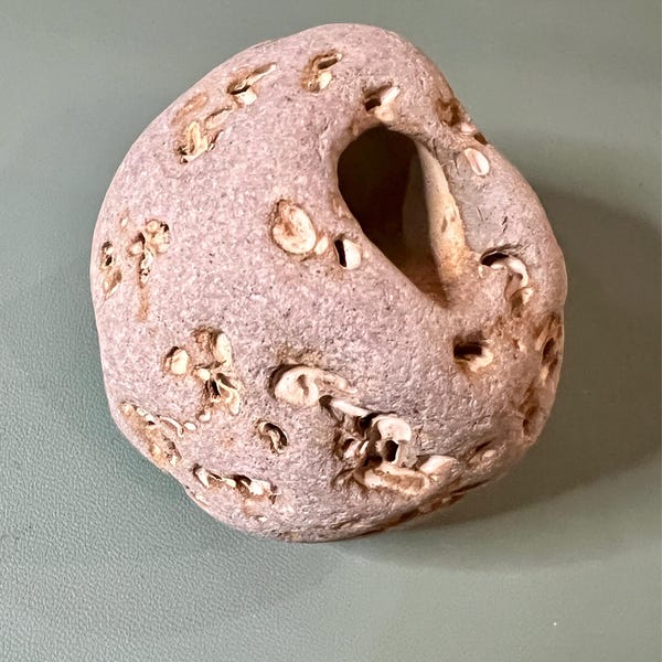 7oz Genuine HOLEY HOLED STONE Natural Indent Void Hole Indentation ...