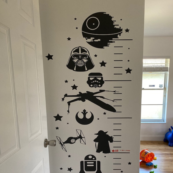 Star Wars Inspired Grow Chart Decal, Child Growth Chart, Mandalorian ...