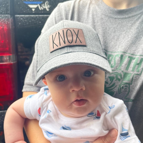 Personalized Name Baby Ball Cap | Curve Bill | Infant Toddler Kids ...