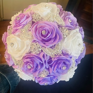 Lilac Quinceañera Bouquet, Butterfly Theme, Lilac Quince Bouquet ...