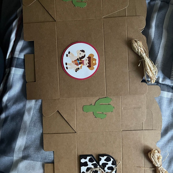 Personalized Cowboy Favor Boxes: Rodeo Birthday Party Supplies - Etsy