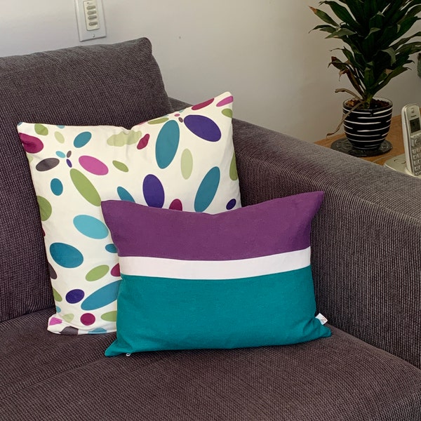 Custom Colorblock Pillow Cover, Design Your Own Cushion, Colorful Throw ...