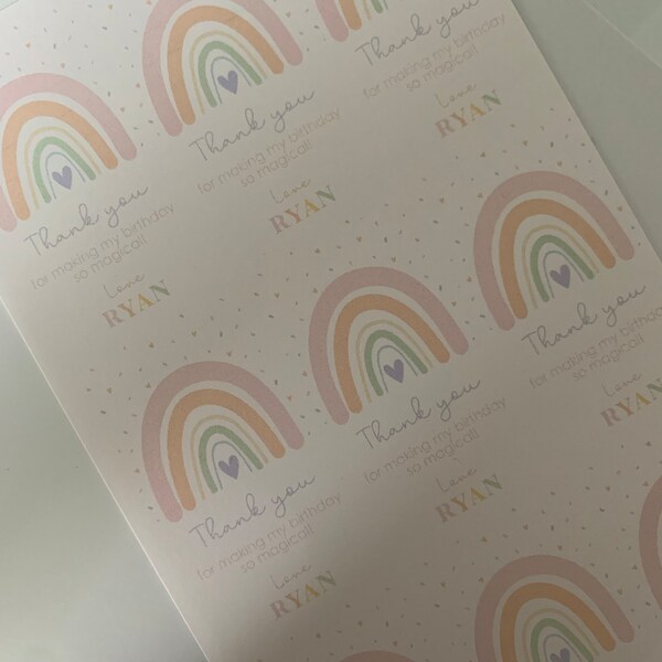 RAINBOW FAVOR Tag Editable Rainbow Favor Tags Pastel Printable Modern ...