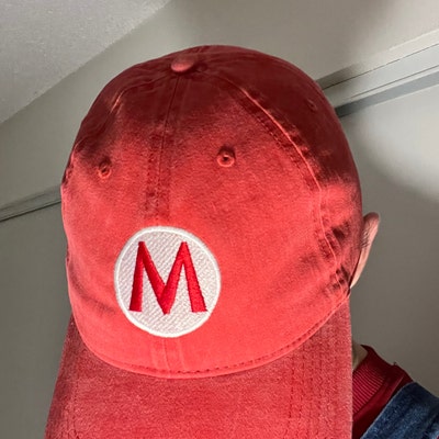 Super Mario Bros Cap Embroidered Washed Cotton Cap Mario Cap Luigi Cap ...