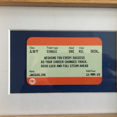 Personalised Train Ticket Wallet Insert, Personalised Train Ticket ...