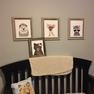 Watercolor Bear Painting, Woodland Nursery Art, Set of Prints, Animal ...