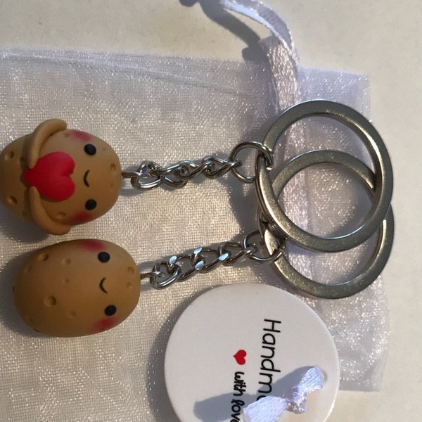 Couples Keychain Valentines Gift Potato Keychain Best Friends Gifts ...