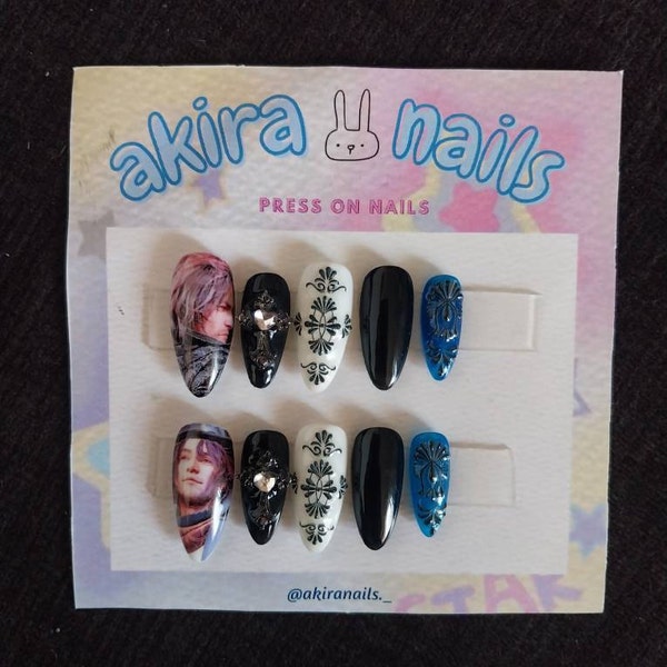 Mitsuri Nails | Kimetsu No Yaiba Nails | Press on Nails | Demon Slayer ...