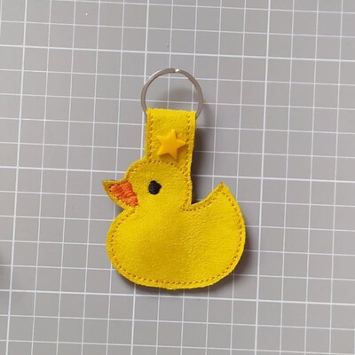 Rubber Ducky Keyfob Embroidery Design, Rubber Duck Snap Tab Embroidery ...