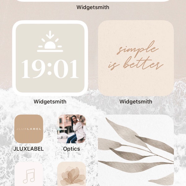 Neutral Palette App Icons, Ios Icons Aesthetic, Boho Ios Icons, Cream ...