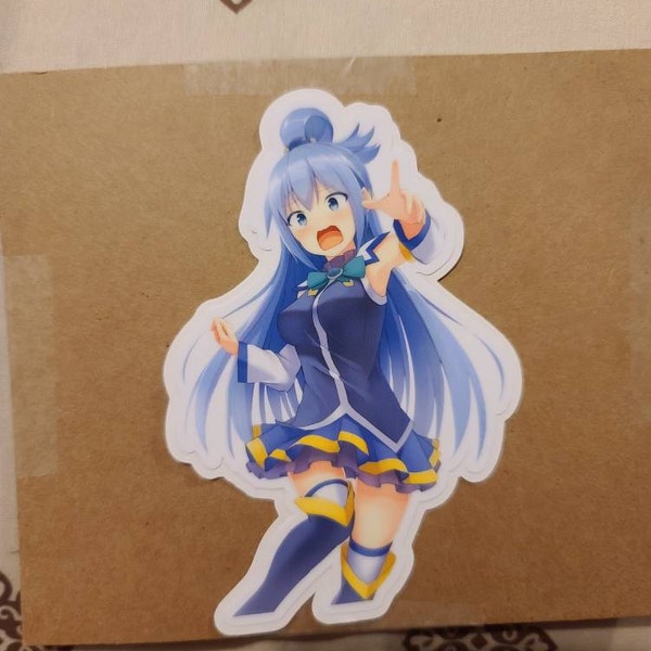 Aqua Vinyl Sticker From Konosuba Anime Stickers Laptop Stickers Fridge ...