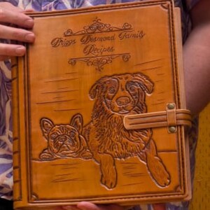 Custom Large Leather Bound Book, Personalized Gift, A3 Leather Book ...