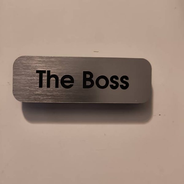 1X3 Employee Personalized Name Tag Badge Pin or Magnet Attachment ...