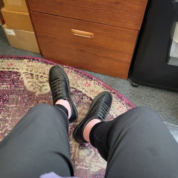 Cotton Dress Socks Over the Knee Shadow Stripe Pattern Mid Calf Gift ...