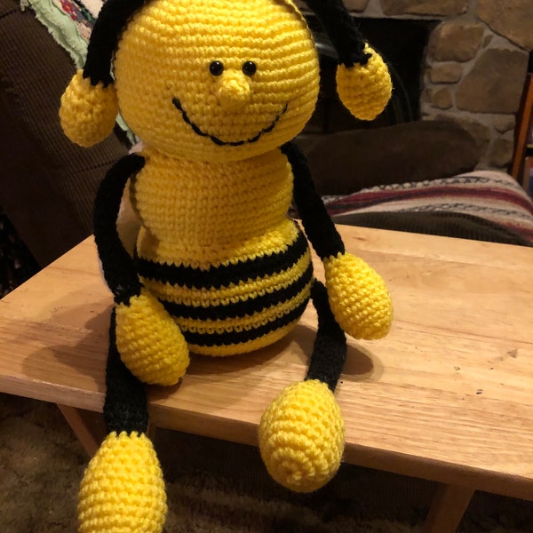 Easy Pattern Crochet Bee With Long Legs Bumblebee Amigurumi Pattern PDF ...